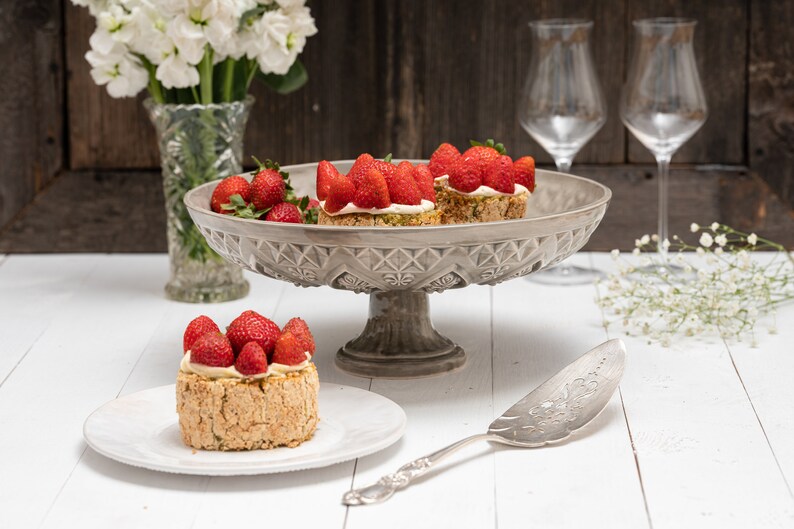 French Vintage Inspired Handmade Floral Cake Stand, Cupcake Stand ...