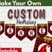 Printable Holiday Christmas Banner Pennants for Party and Bulletin ...