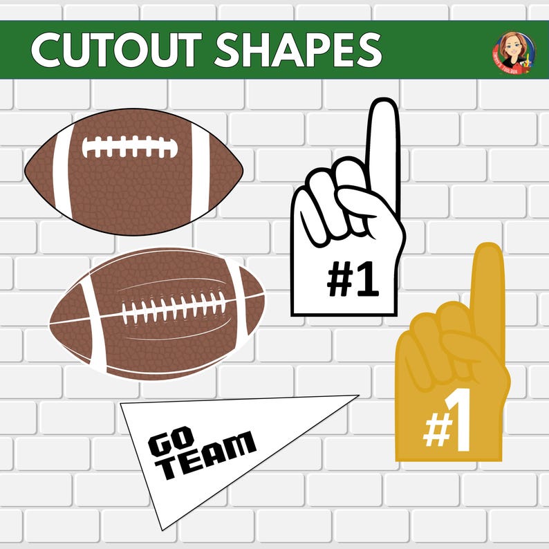 Football Bulletin Board Letters, Printable Football Bulletin Board Kit ...