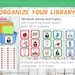 Classroom Library Book Bin Labels in Colorful Brights, Colorful Rainbow ...