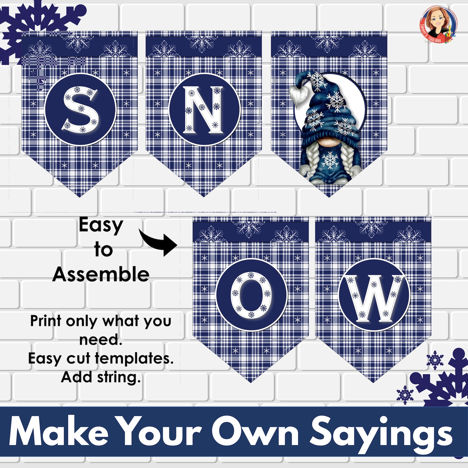 Printable Custom Party Banner, Winter Party Decoration, Pennants to ...