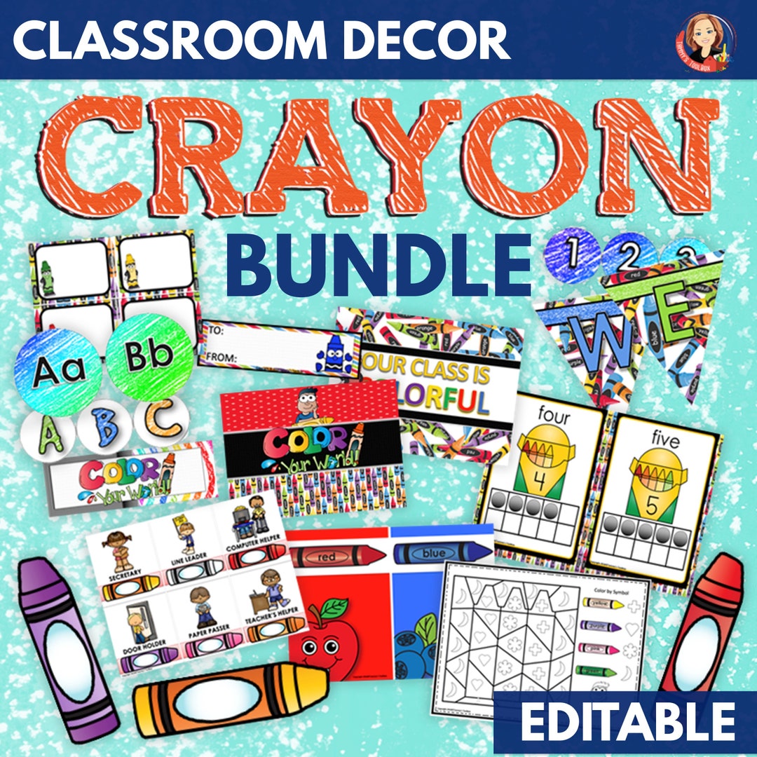 Crayon Theme Classroom Decor and Activities Bundle - Etsy