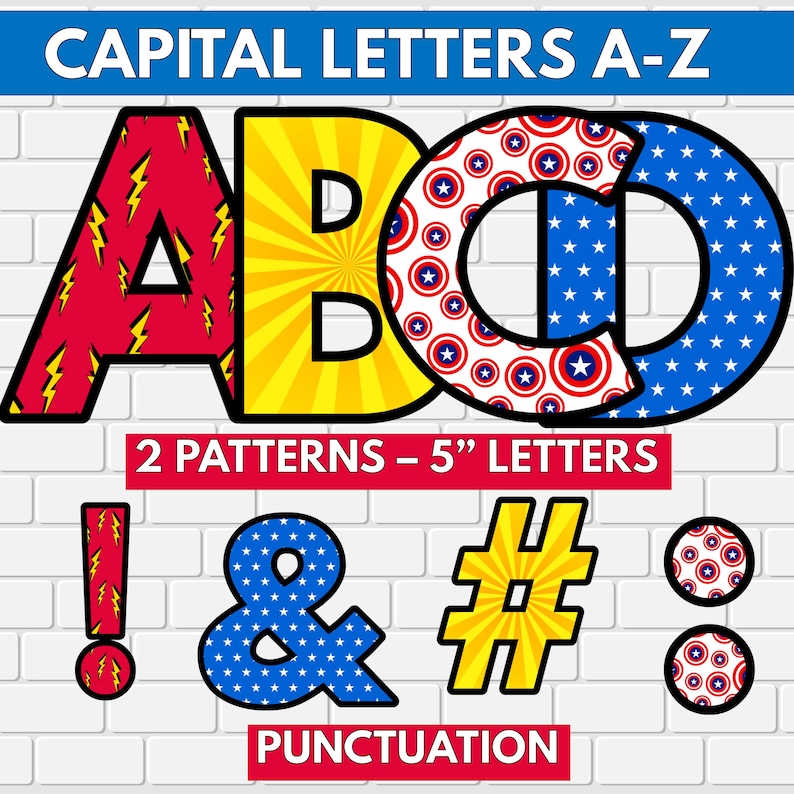 Superhero Classroom Decor Bulletin Board Letters Kit | Back to School ...