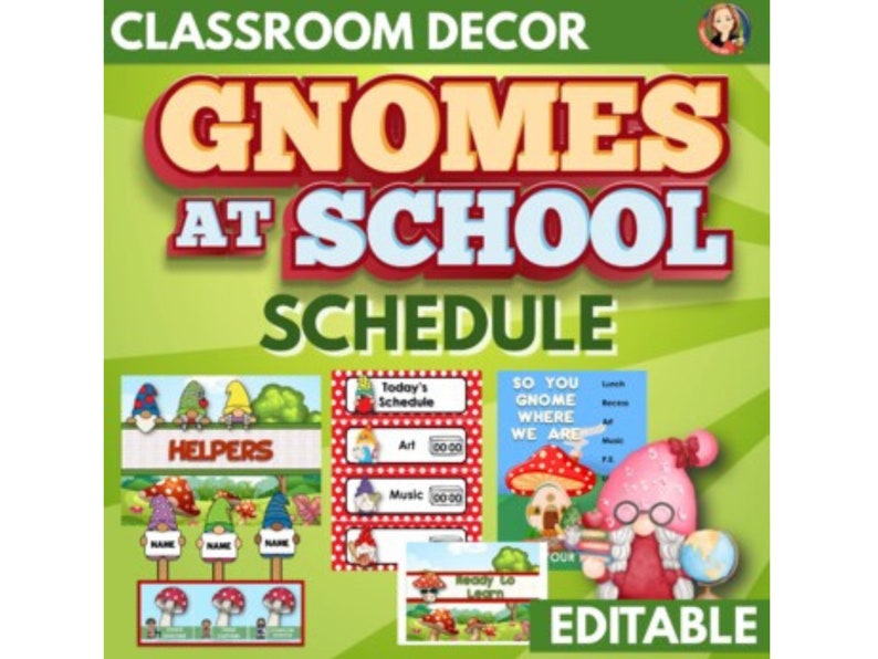 Gnome Classroom Daily Schedule and Classroom Management Set - Etsy
