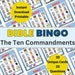 Bible Bingo, Bible Lesson Review Game for Kids, the Ten Commandments ...