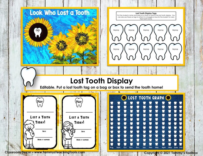 Sunflower Classroom Decor Set Editable, Sunflower Bulletin Board ...