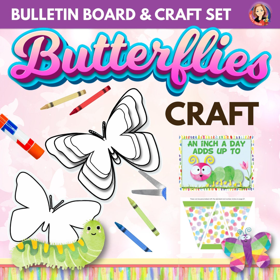 Butterfly Craft, Butterfly Classroom Decor Bulletin Board, Butterfly ...