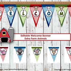 Classroom Decor With Farm and Farm Animals Theme, Printable Farm ...