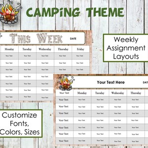 Classroom Morning Slides Templates in Camping Theme - Etsy