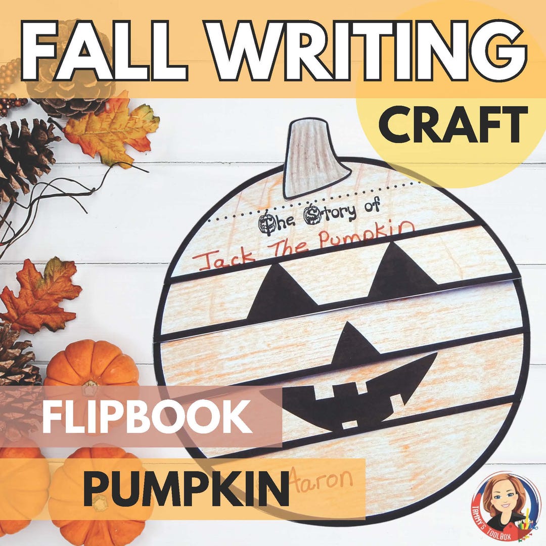 Halloween Pumpkin Craft Writing Activity, Halloween Fall Bulletin Board ...