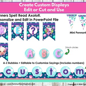 Axolotl Bulletin Board Kit, Classroom Reading Decor, Axolotl ...