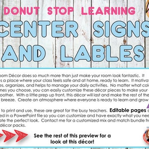 Editable Classroom Center Labels Decor in Bright Classroom Decor Theme ...