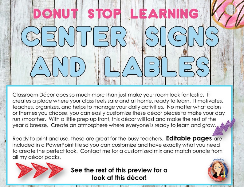 Editable Classroom Center Labels Decor in Bright Classroom Decor Theme ...