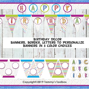 Birthday Bulletin Board Display, Printable Birthday Decorations ...