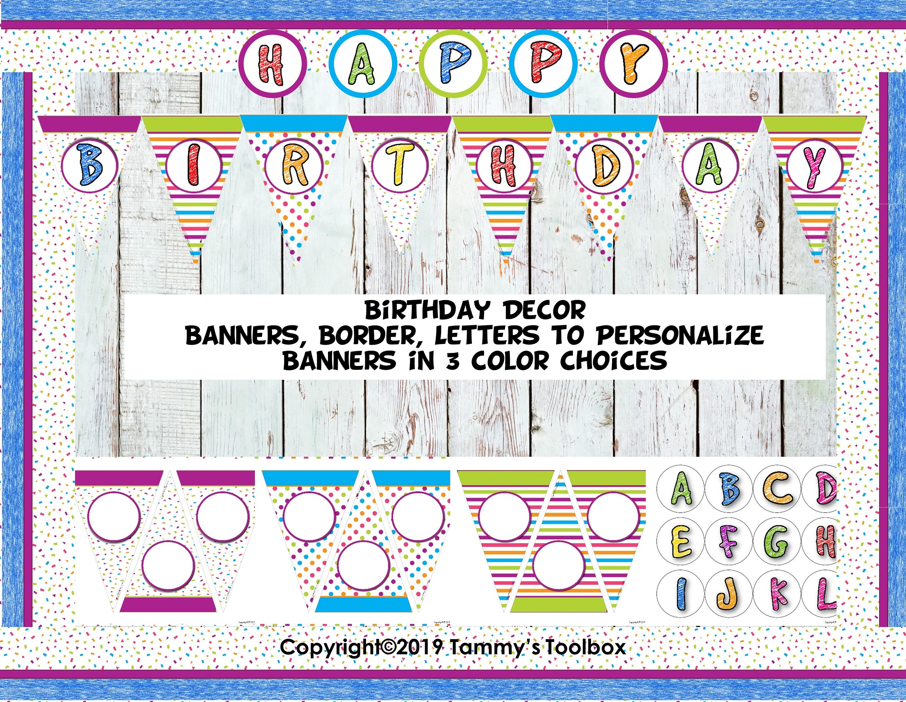 Birthday Bulletin Board Display, Printable Birthday Decorations ...