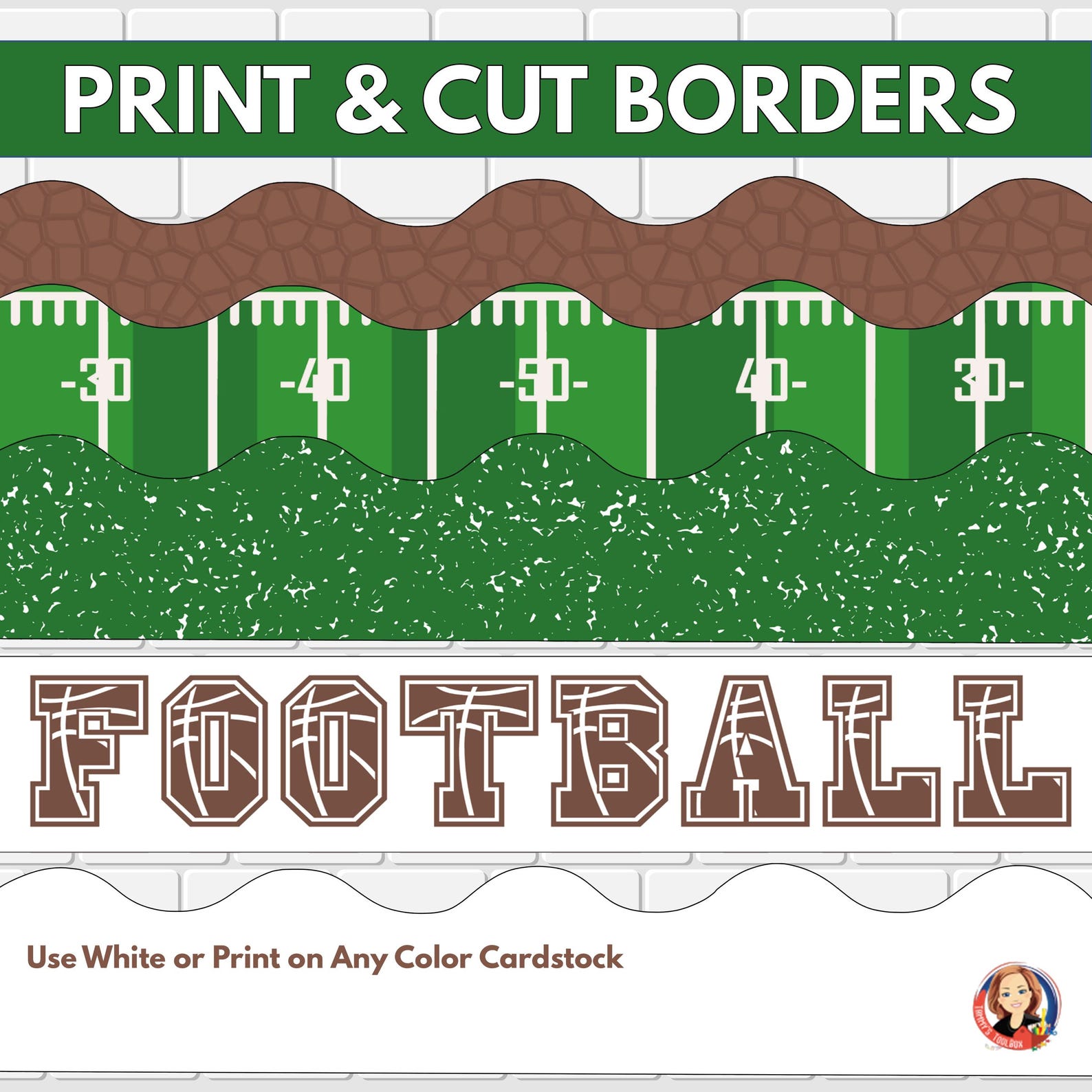 Football Bulletin Board Letters, Printable Football Bulletin Board Kit ...