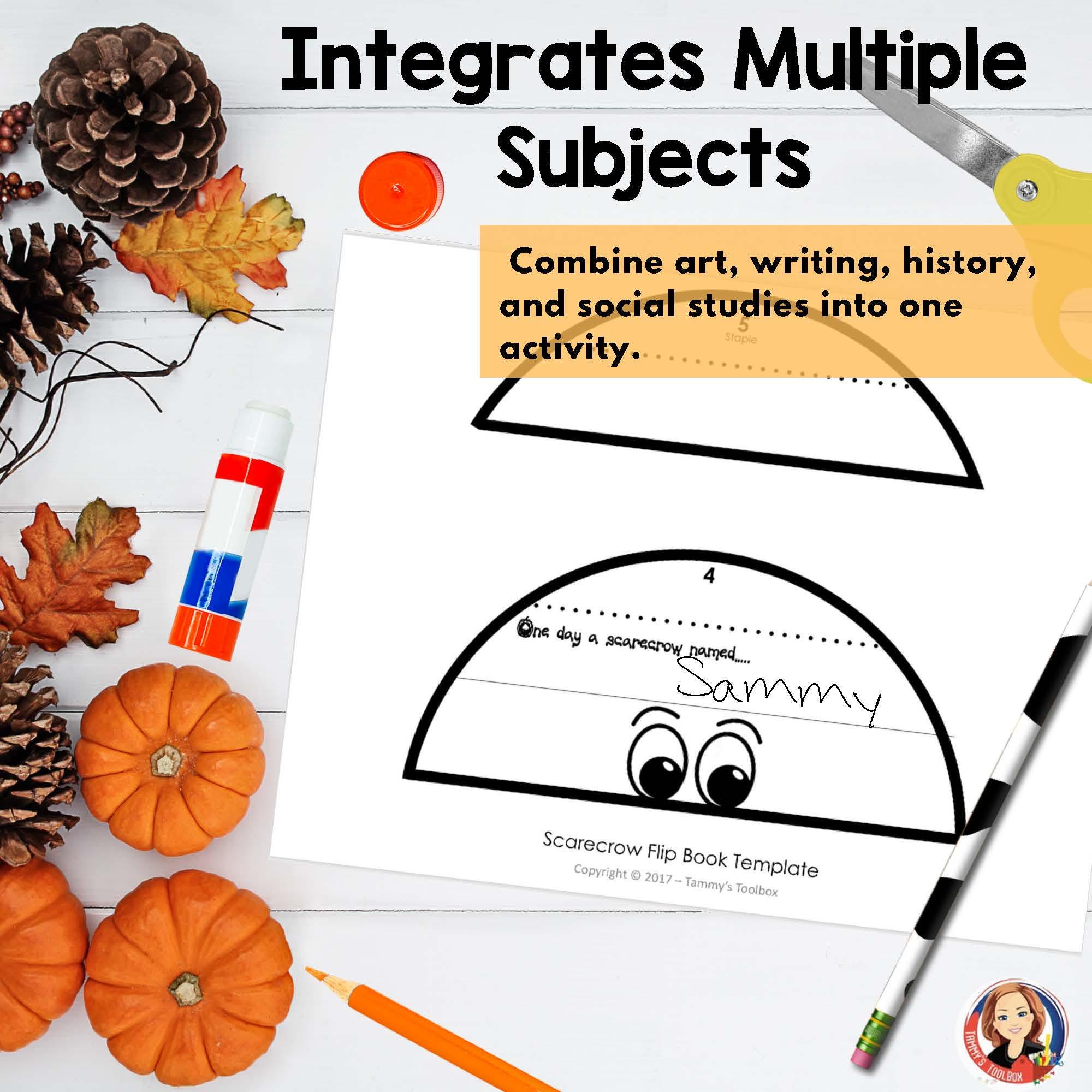 Fall Scarecrow Craft Template and Writing Activity, Fall Craft ...