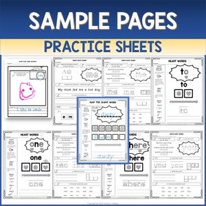 Sight Word Worksheets, Flashcards & Bonus Editable File for Customized ...