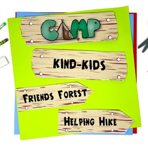 Camp Kindness Activities and Camping Classroom Decor Bulletin Board ...