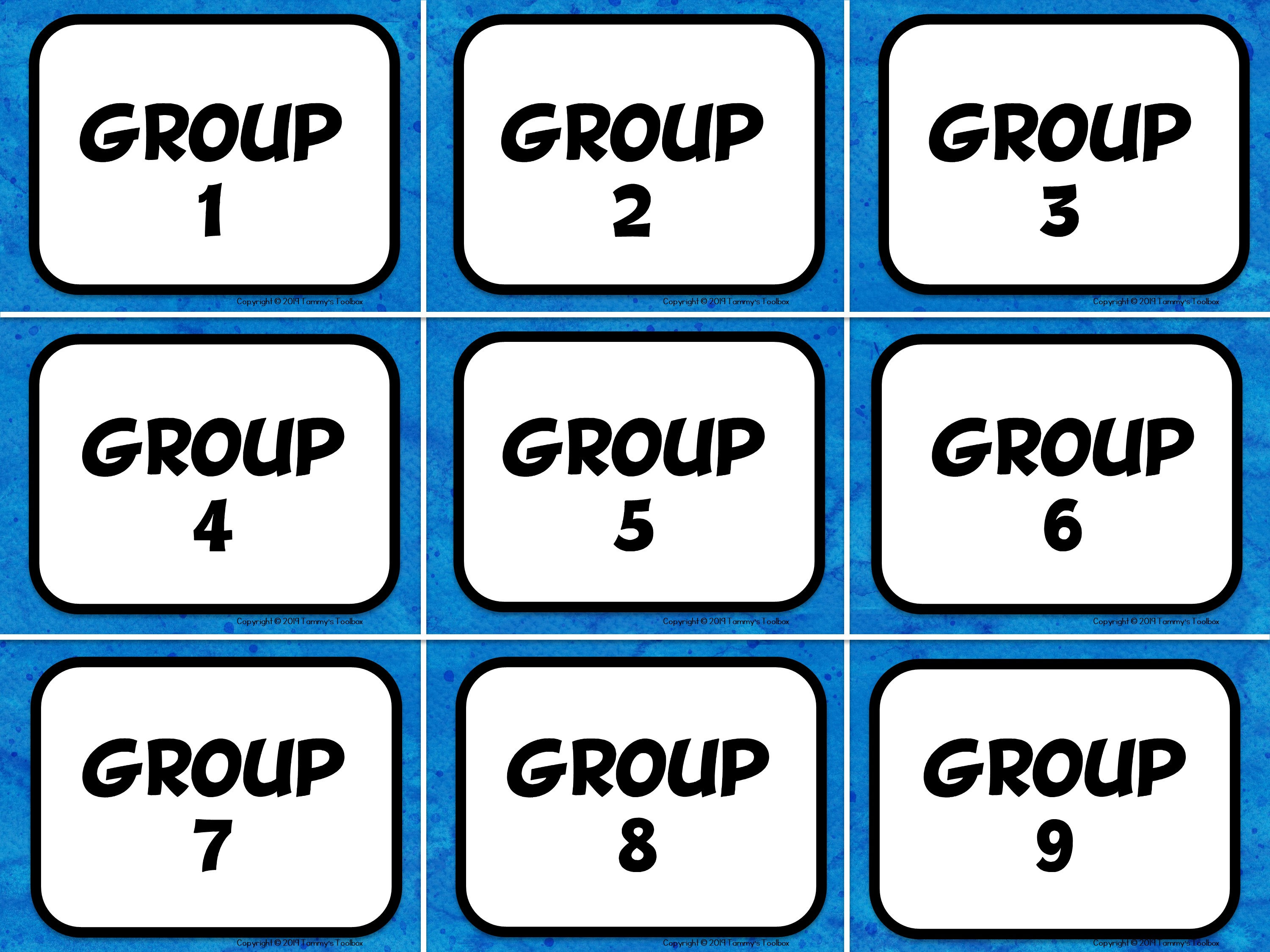 Classroom Center Labels in Watercolor Blue, Blue Classroom Decor ...