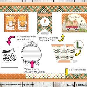 Pumpkin Spice Fall Bulletin Board Kit | Fall Classroom Decor | Autumn ...