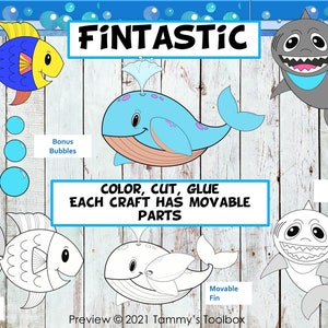 Ocean Under the Sea Theme All About Me Craft Set, Sea Life Craft, Ocean ...
