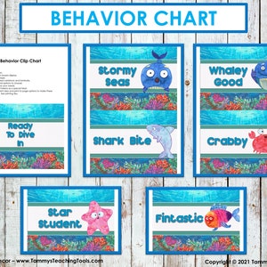 Ocean Under the Sea Theme Classroom Schedules, Sea Life Printable ...