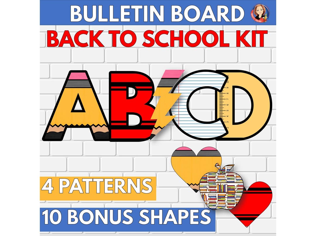 Colorful Back to School Bulletin Board Kit With Letters, Banners, and ...