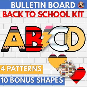 Colorful Back to School Bulletin Board Kit With Letters, Banners, and ...