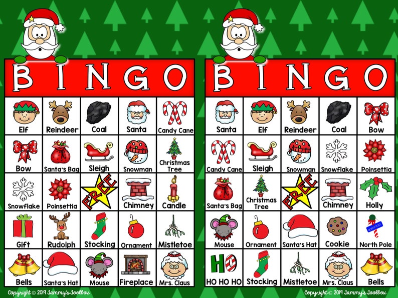Printable Christmas and Holiday Party Activities Bingo Game - Etsy