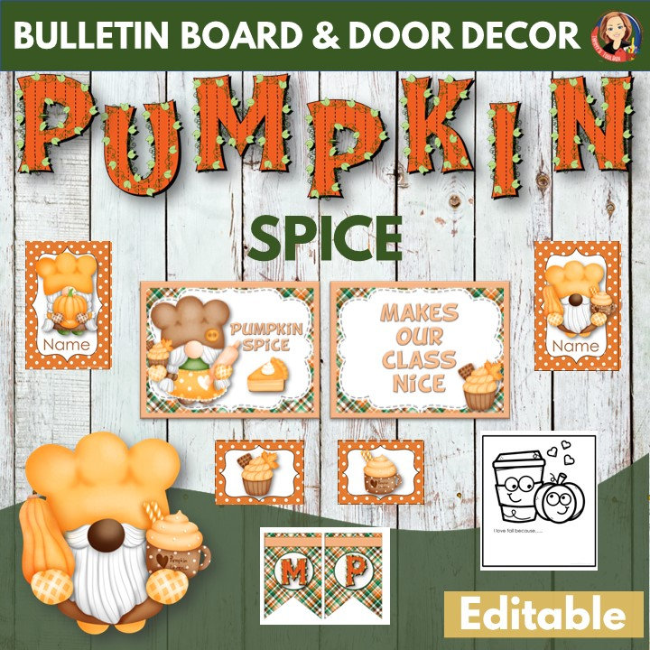 Pumpkin Spice Fall Bulletin Board Kit With Craft Activities - Etsy