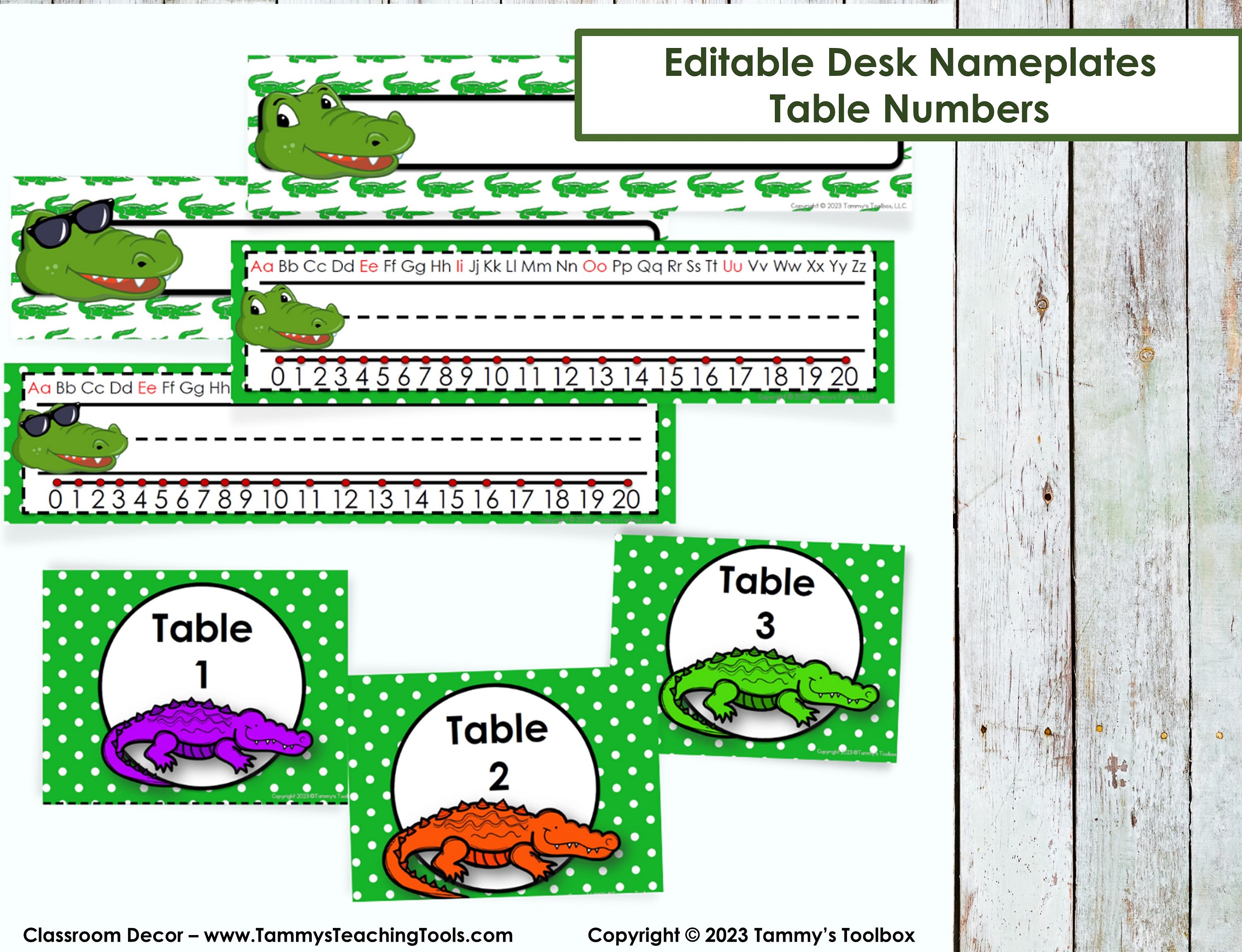 Classroom Decor Set in Alligator Swamp Theme. Includes Bulletin Board ...