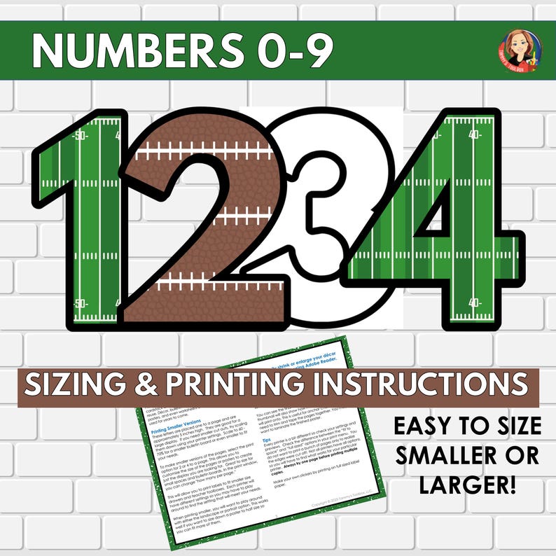 Football Bulletin Board Letters, Printable Football Bulletin Board Kit ...