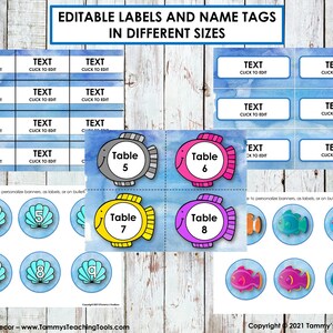 Ocean Under the Sea Classroom Decor Bundle, Sea Life Bulletin Board ...