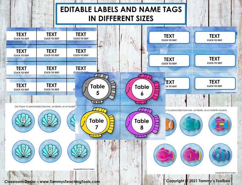 Ocean Under the Sea Classroom Decor Bundle - Etsy