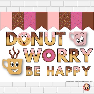 Donut Theme Classroom Decor Bulletin Board Set, Printable Bulletin ...