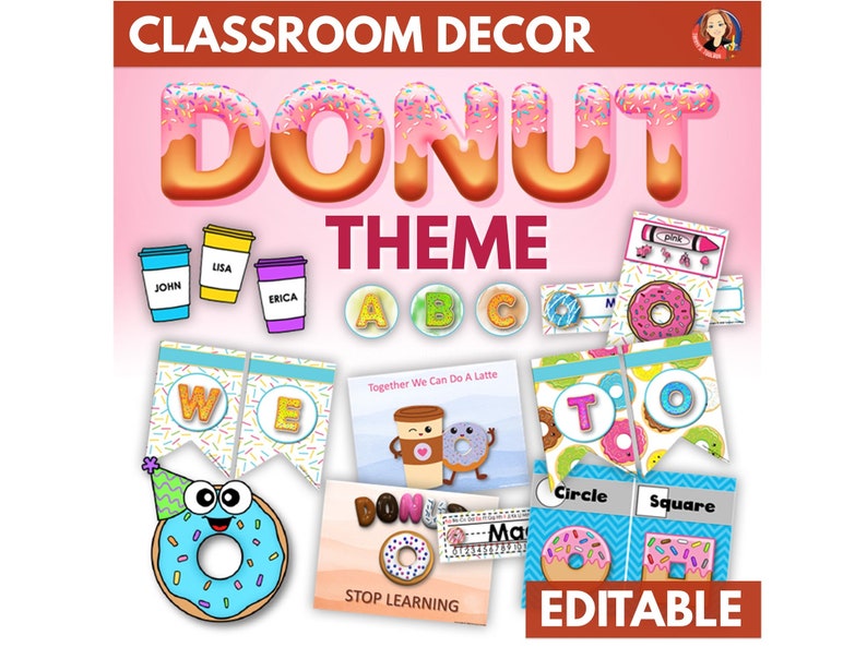 Donut Classroom Decor Bulletin Board, Donut Theme Classroom Banners ...
