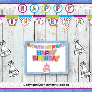 Birthday Bulletin Board Display, Printable Birthday Decorations ...