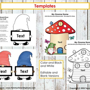 Gnome Back to School Bulletin Board and Getting to Know Me Activities ...