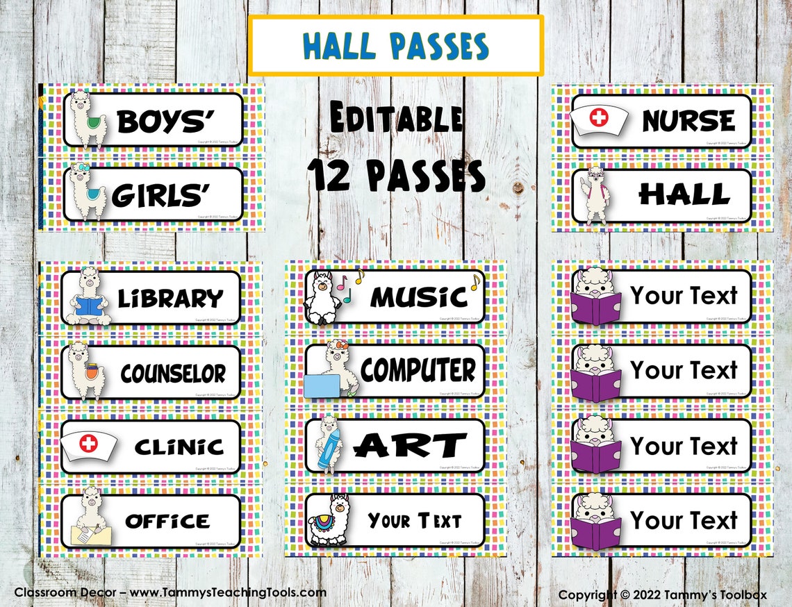 Llama Classroom Decor Daily Schedule and Classroom Management Set ...