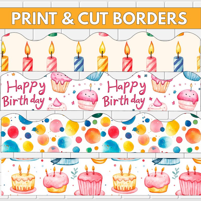 Editable Birthday Bulletin Board Kit – Birthday Party Classroom Decor ...