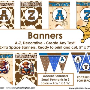 Western Classroom Decor Bundle With Highland Cows | Editable Bulletin ...