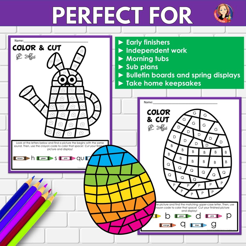 Spring Color by Code, Easter and Spring Craft Coloring Pages With ...