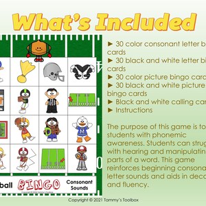 Phonics Fun: Consonant Letter Sound Bingo Game for Young Children ...