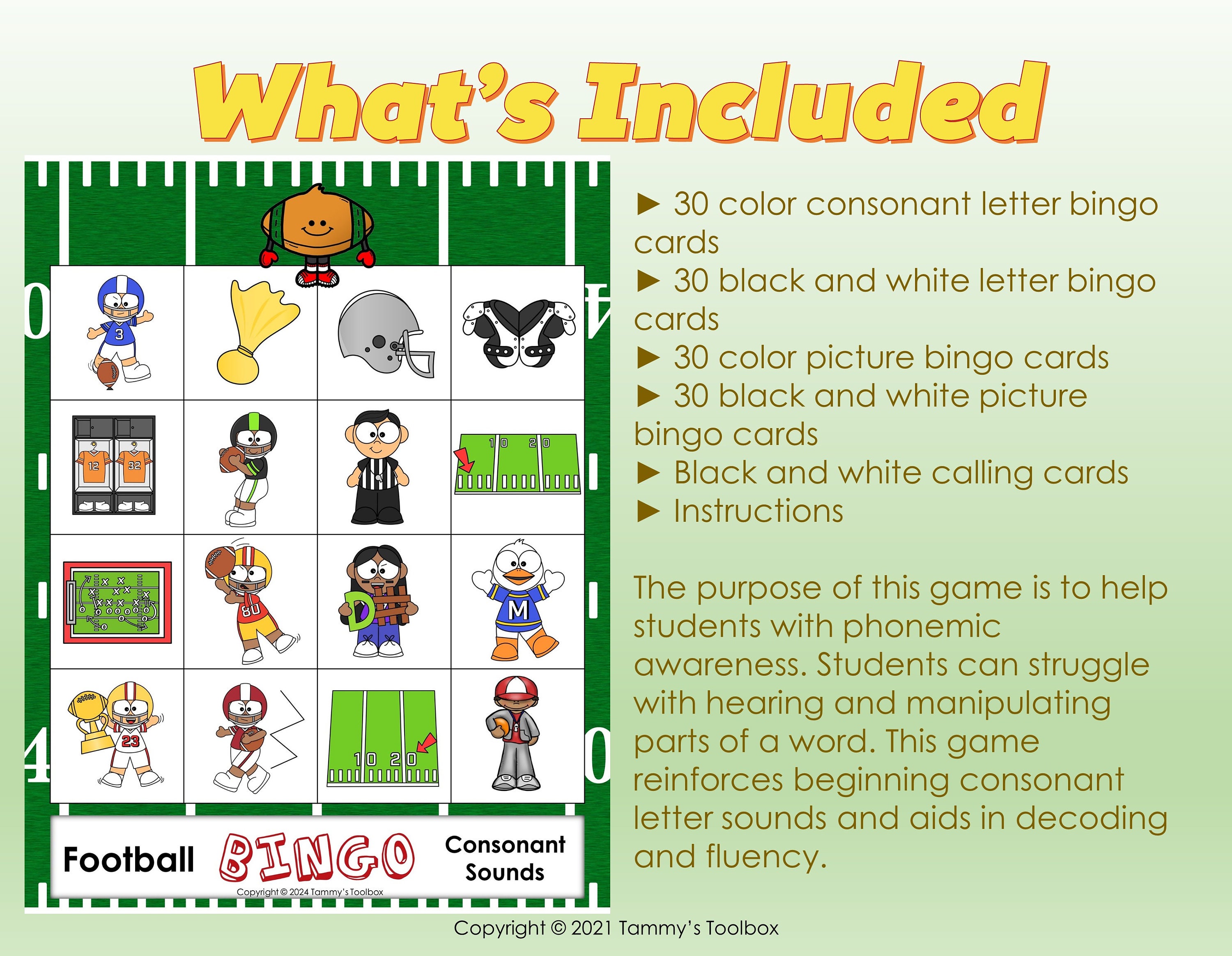 Phonics Fun: Consonant Letter Sound Bingo Game for Young Children ...