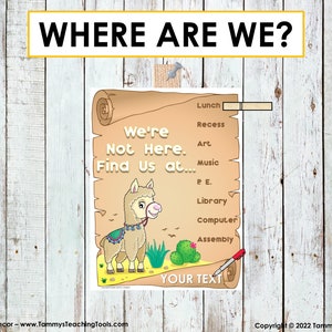 Llama Classroom Decor Daily Schedule and Classroom Management Set ...