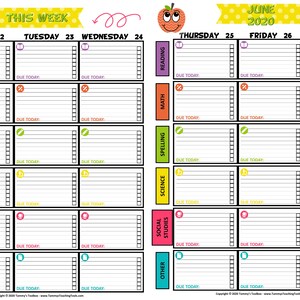 Student Planner and Agenda Printable and Digital 2022-2023 - Etsy