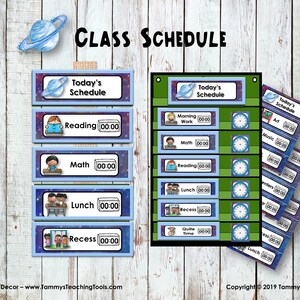 Galaxy Outer Space Classroom Schedule and Management Decor Set ...