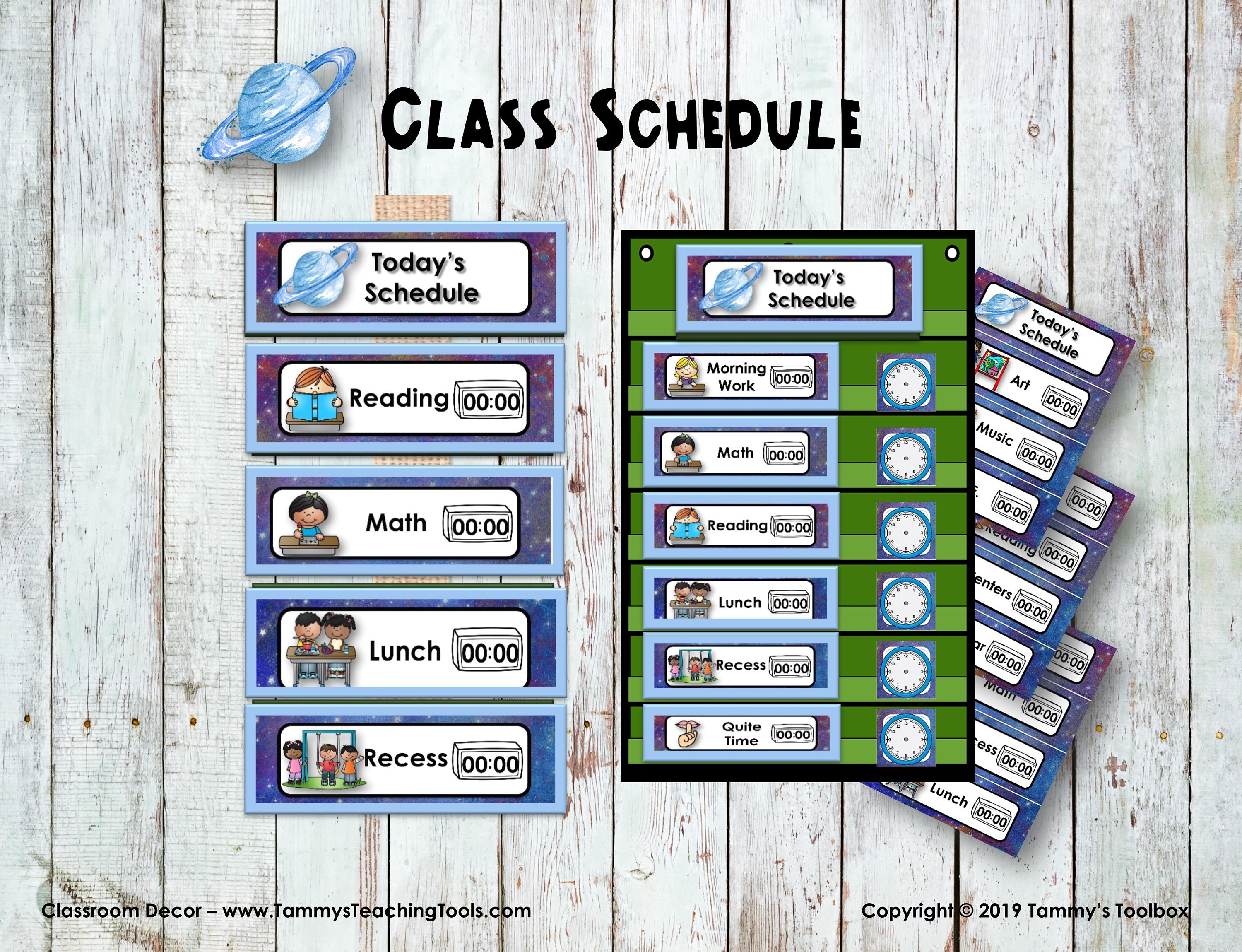 Galaxy Outer Space Classroom Schedule and Management Decor Set ...