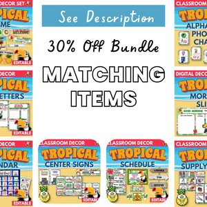 Tropical Classroom Newsletter Templates, Printable and Editable Class ...